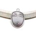 Silver Plated Face Pendant, Greek Mask Pendant, Face Charm, Abstract ...