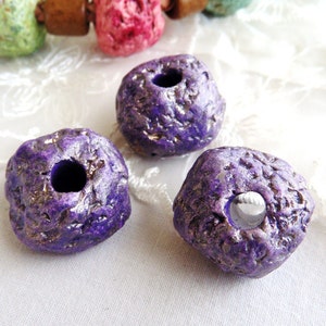 Irregular Round Ceramic Beads, Matte Ceramic Slider, Handmade Greek ...