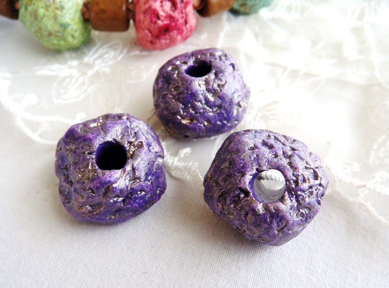 Irregular Round Ceramic Beads Matte Ceramic Slider Handmade - Etsy