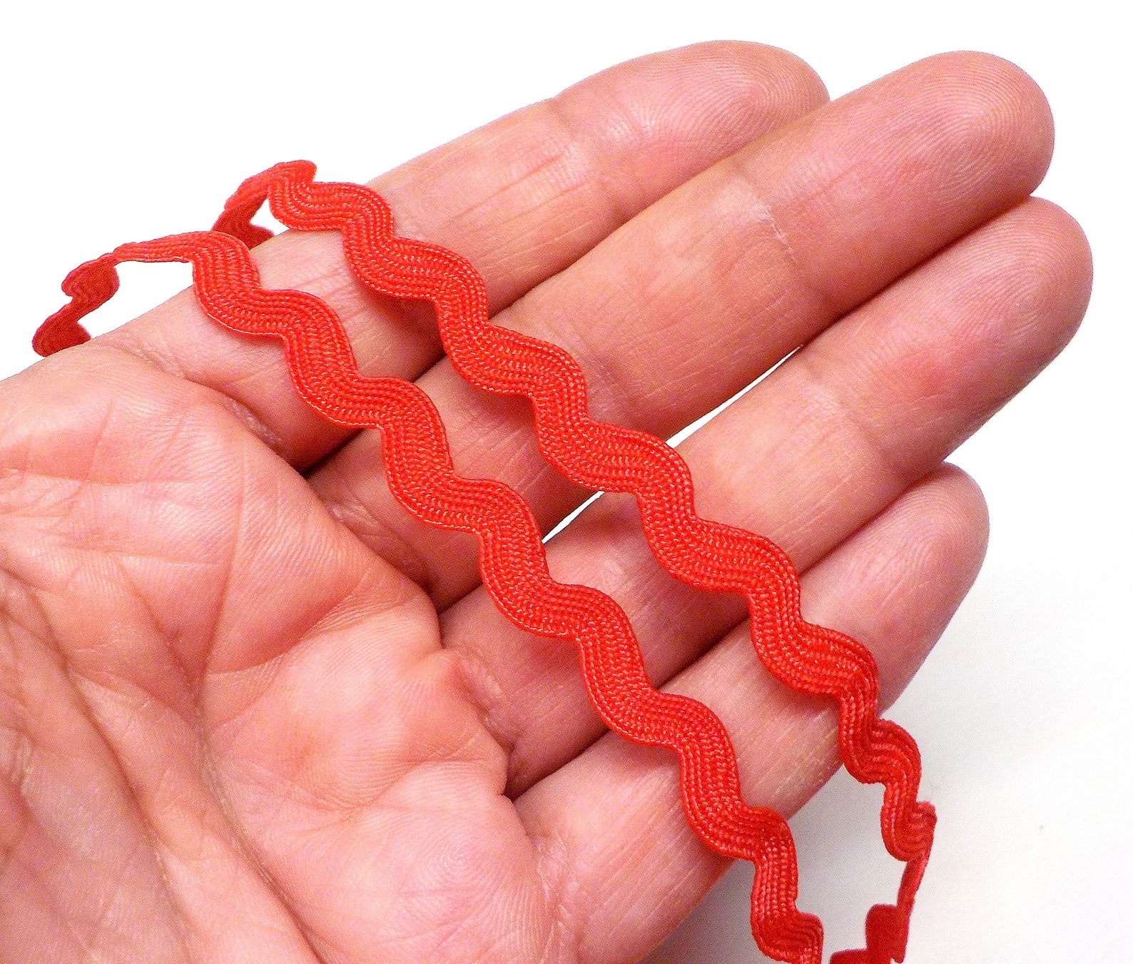 Red Ric Rac cinta Ric Rac coser recortar Zig Zag Braid Trim | Etsy