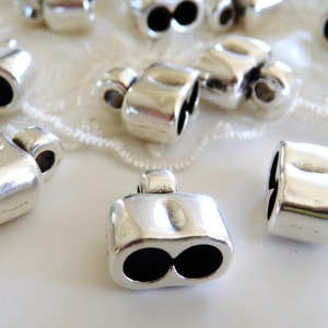 Silver Plated Double End Caps, Double Terminator, Double Cord Ends ...
