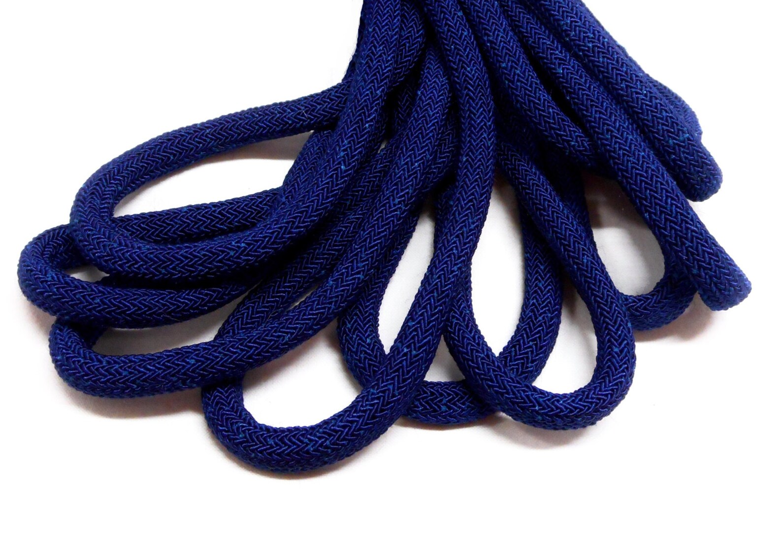 Navy Blue Braided Rope Cord, Semisoft Trim Cord, Artificial Silk Cord ...