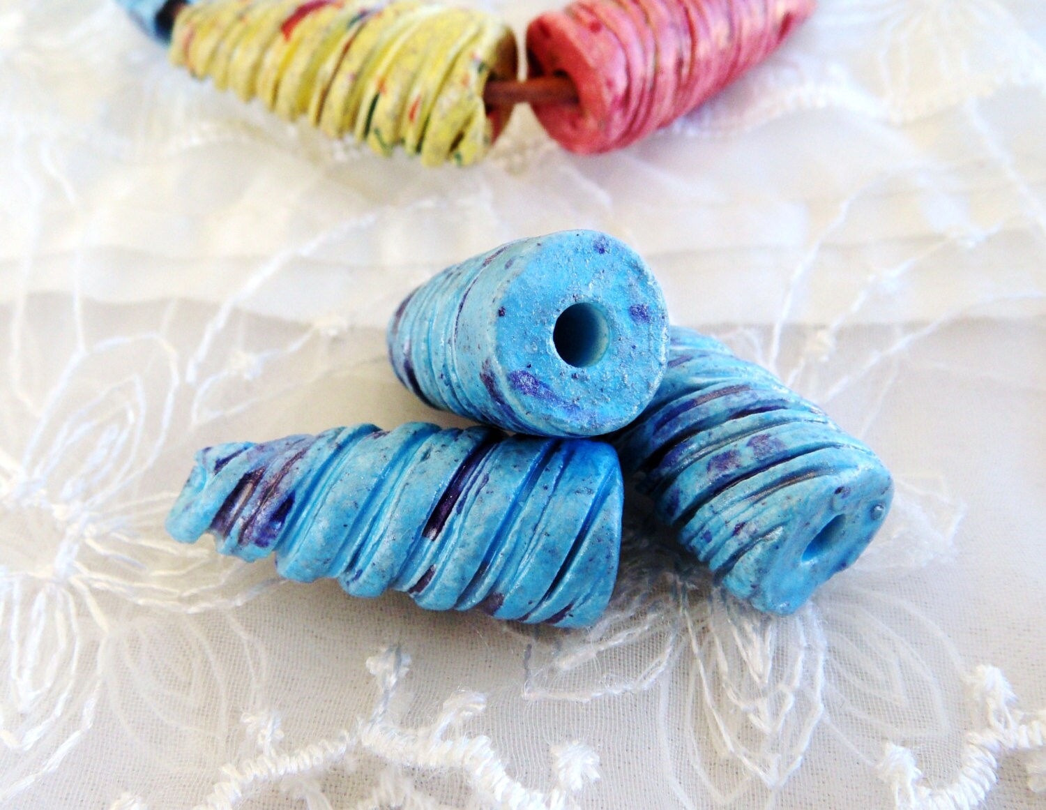 Shiny Light Blue Ceramic Conch Shell Handmade Irregular - Etsy