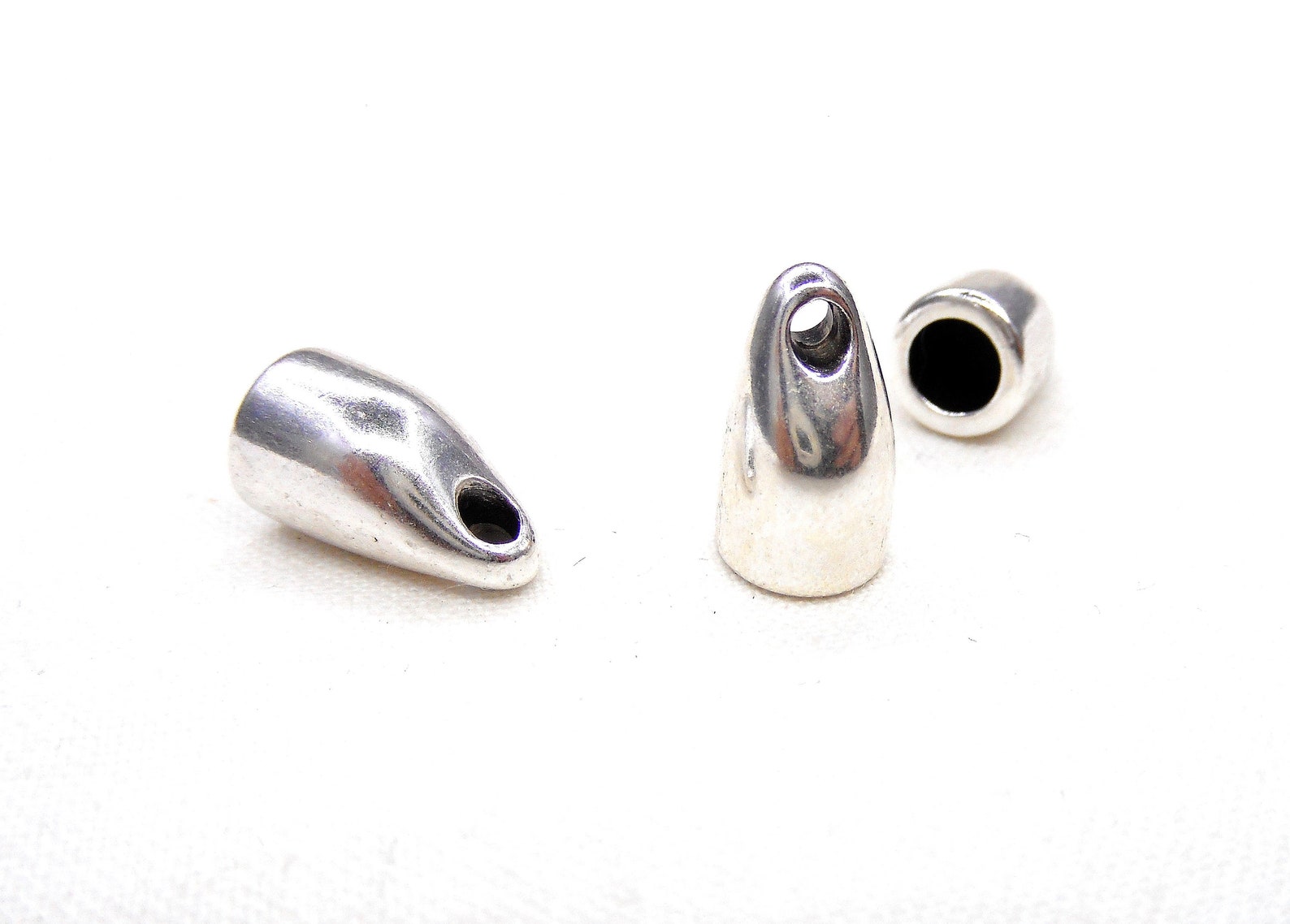 Silver Plated Curved End Cap for 5mm Round Cord Edge - Etsy