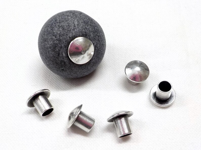 Silver Plated Tube Bead Caps With Peg, Bead Hole Cover, Cord End Caps ...
