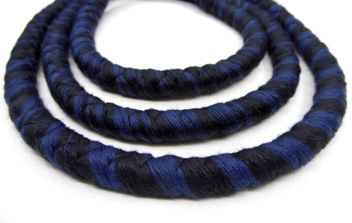 Blue Black Wrapped Thread Rope Cord Covered Cording Fibre | Etsy