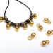 Gold Plated Tiny Balls With Ring Small Dangle Drop Charms - Etsy