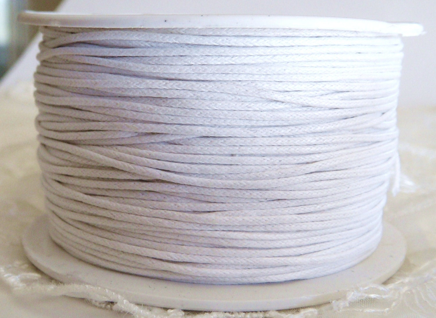 White Waxed Cord 1mm, Cotton Cord, Twisted Cotton String, Bakers Twine ...