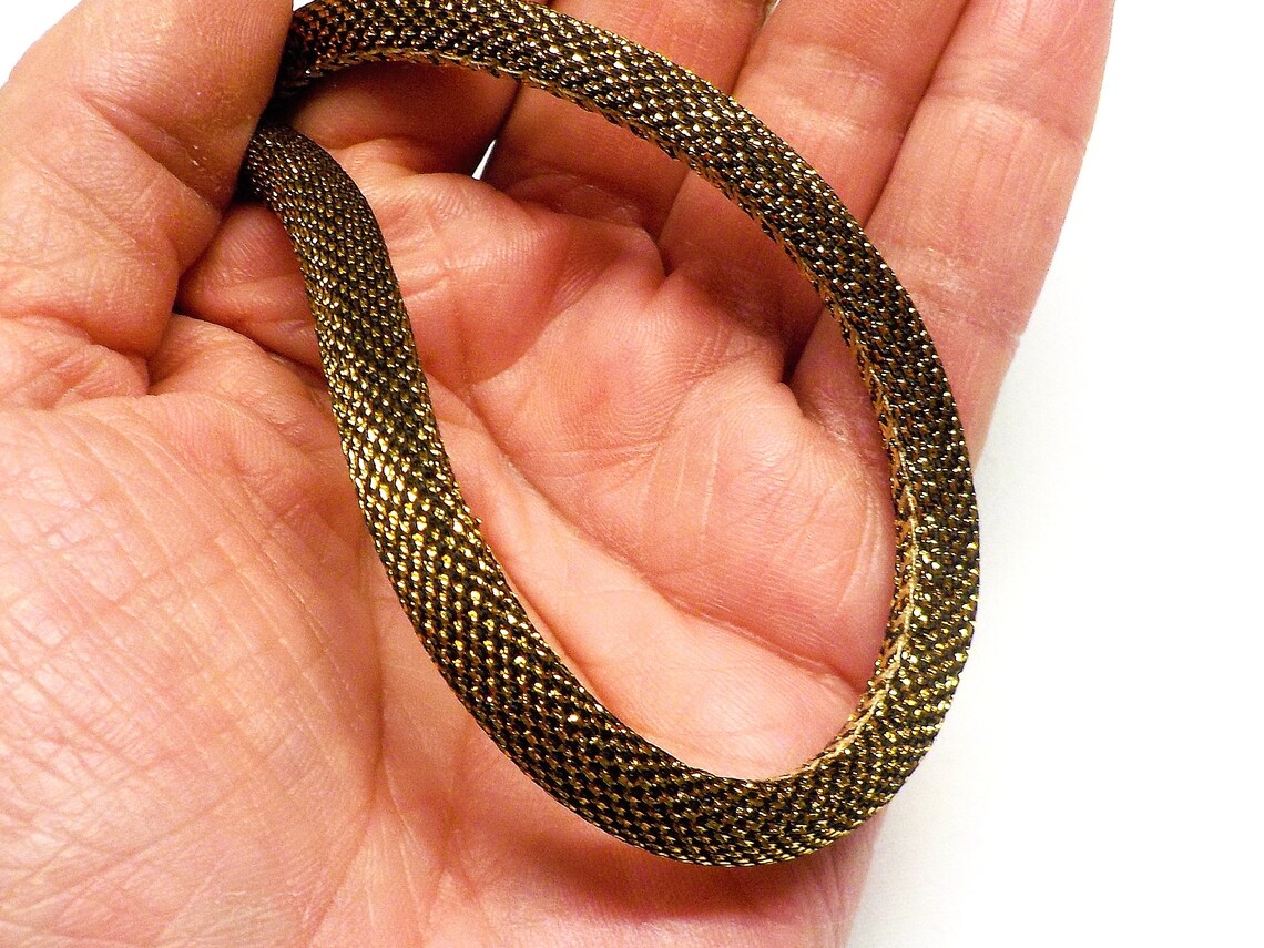 Gold Fabric Cord, Glitter Effect Cord, Stitched Fabric Cord, Semisoft ...