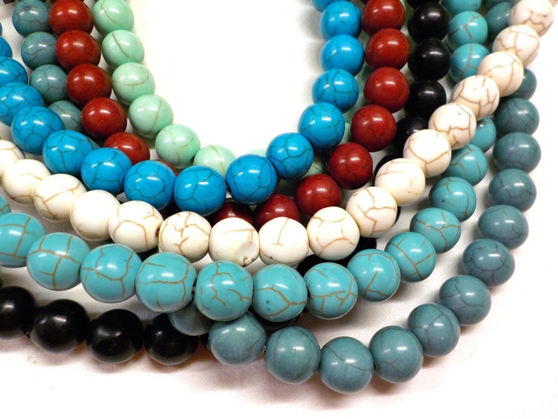 10mm Red Howlite Beads Round Red Howlite Balls Sphere - Etsy