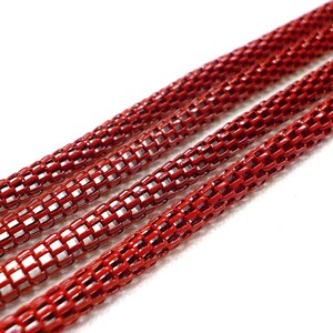 Red Round Steel Chain, Mesh Chain, Net Chain, Colored Round Chain 3mm ...