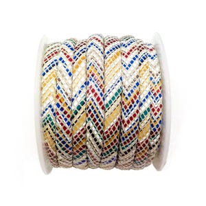 Beige Fabric Flat Cotton Cord, Flat Cotton Rope, Ethnic Design Cord ...