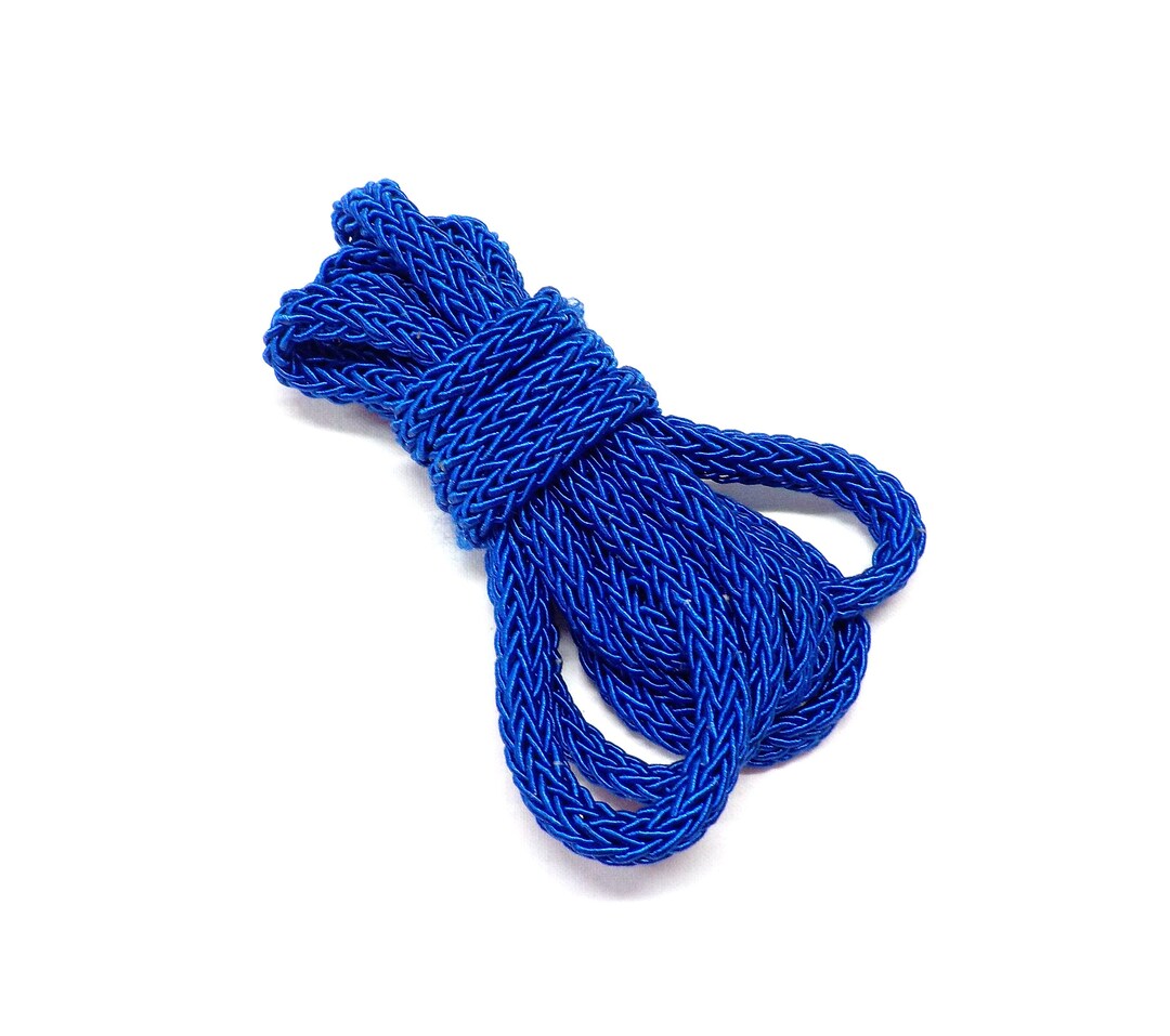 Oval Braided Trim Cord, Semisoft Cord, Blue Licorice Style Rope ...