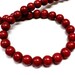 10mm Red Howlite Beads, Round Red Howlite Balls, Sphere Gemstone Beads ...