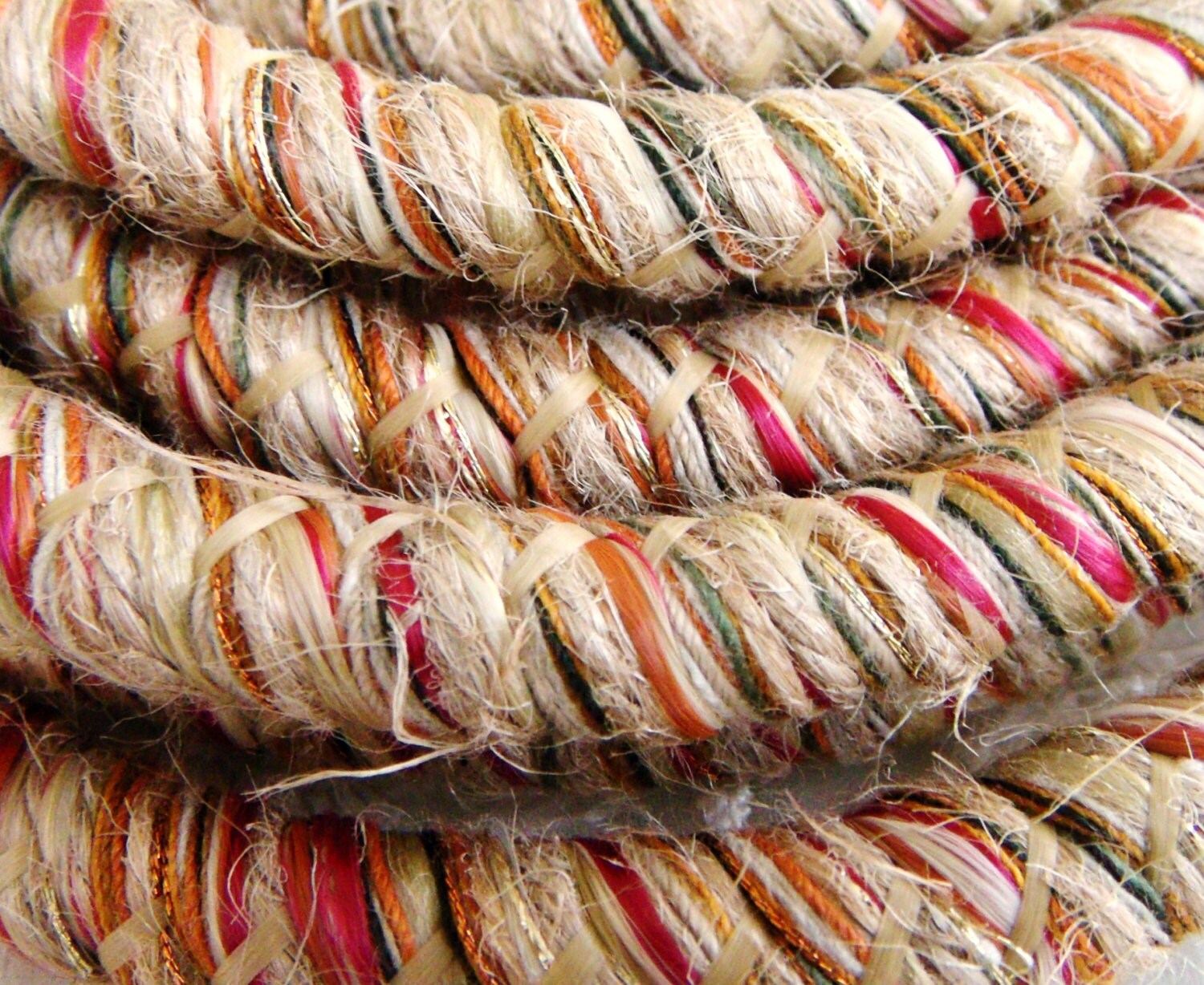 Beige Red Multi Wrapped Thread Rope Cord Covered Cording - Etsy
