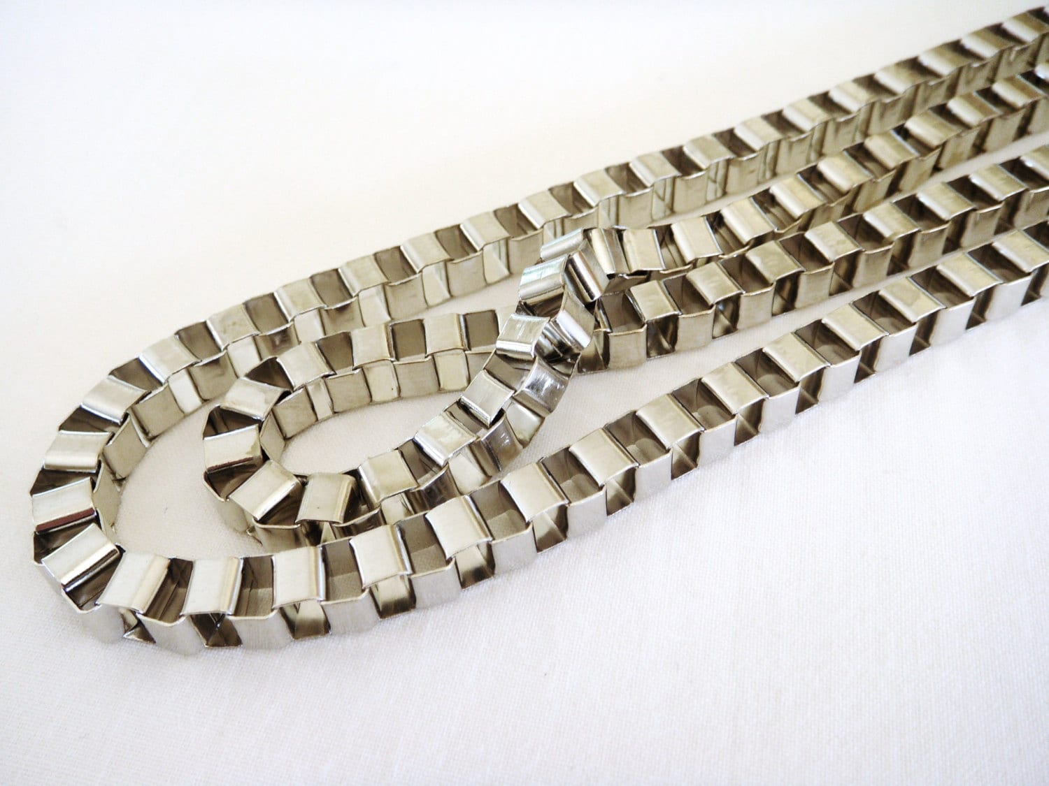 Rhodium Venetian Box Chain, Stainless Steel Chain, Colored Chain 8mm ...