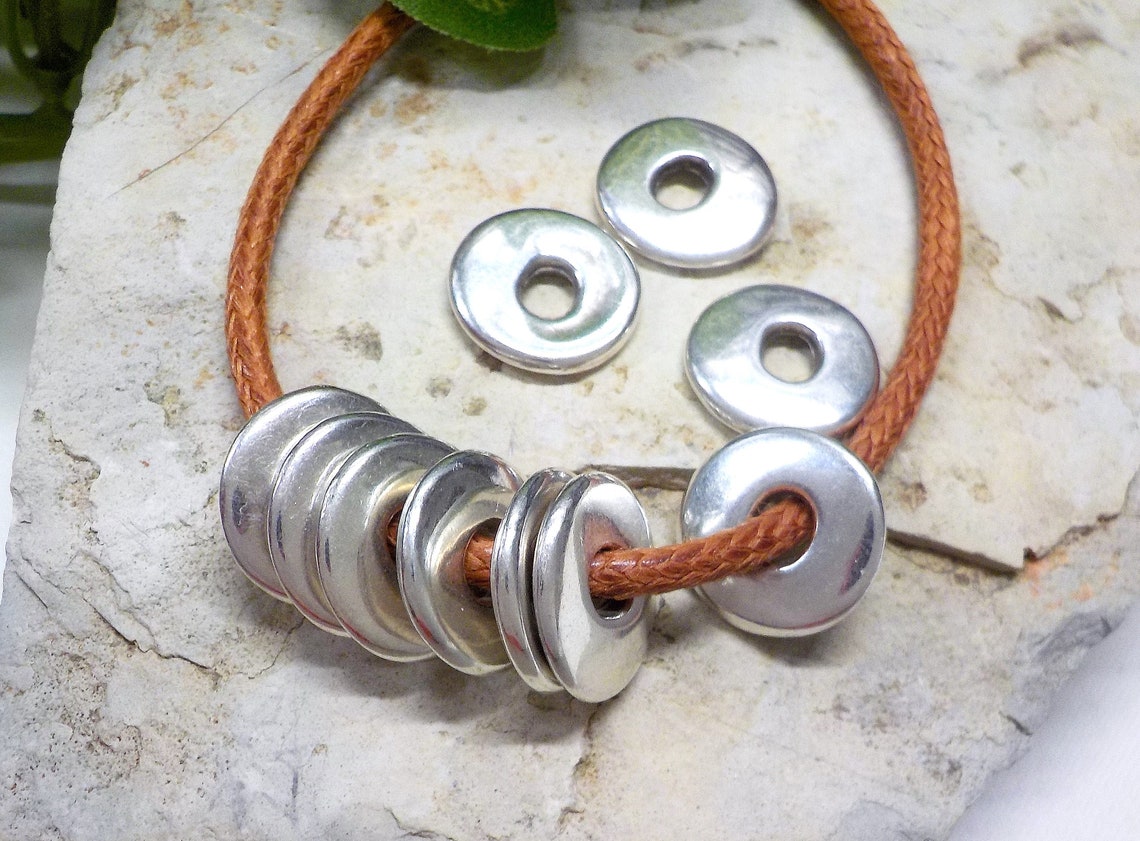 999 Silver Plated Wavy Disc Spacer Disc Rondelle Metal Bead - Etsy