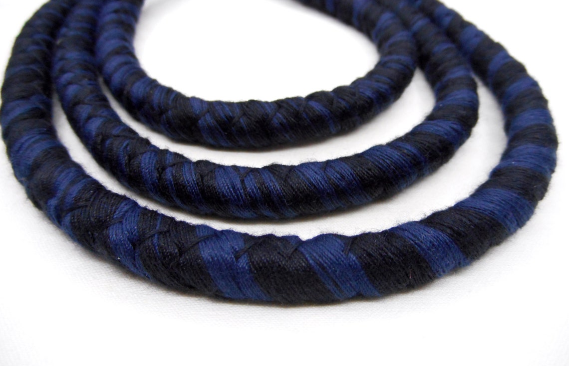 Blue Black Wrapped Thread Rope Cord Covered Cording Fibre | Etsy