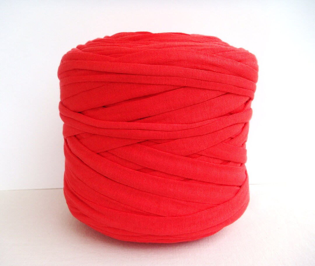 Bright Red T-shirt Yarn, Cotton Fabric T-shirt Tricot, Fabric Jersey ...