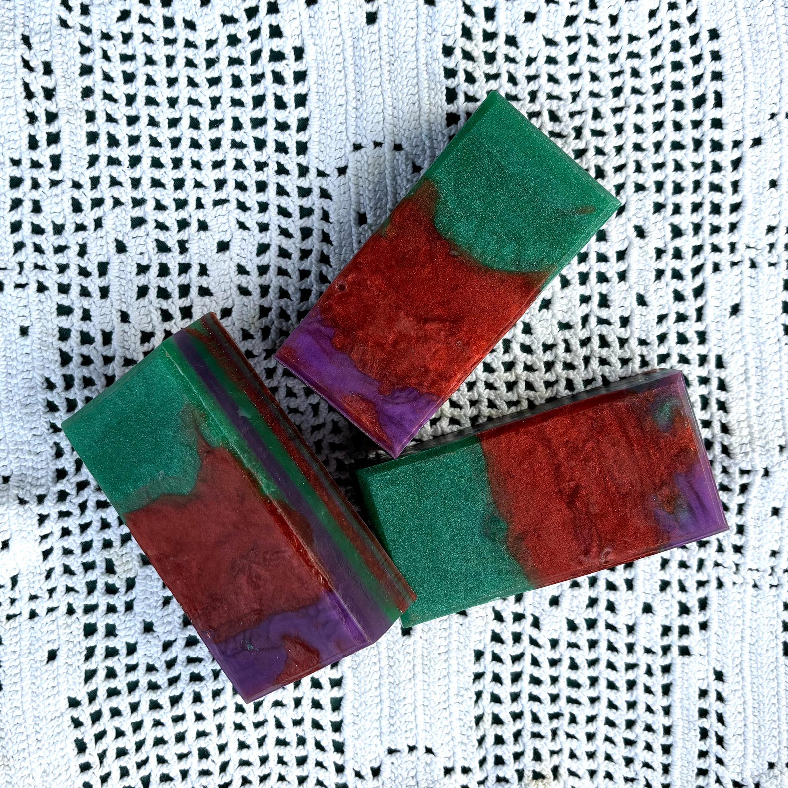 Potpourri Scented Glycerin Soap in Scarlett and Green and Purple With ...