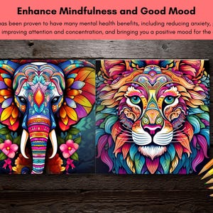 Animal Mandala Coloring Pages for Adults, Printable Coloring Book ...