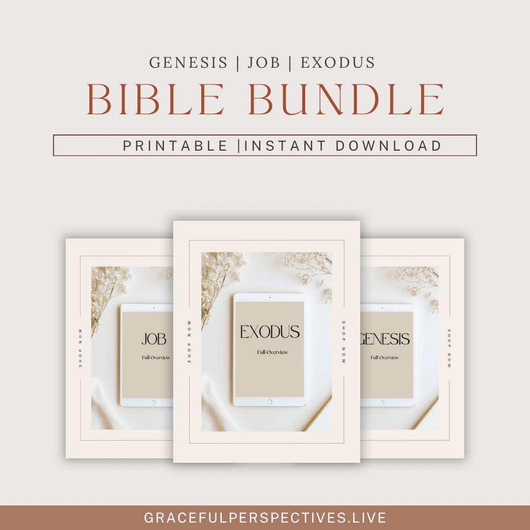 3 Bible Book Bundle Bible Book Summary Printable Book Bible Summary ...