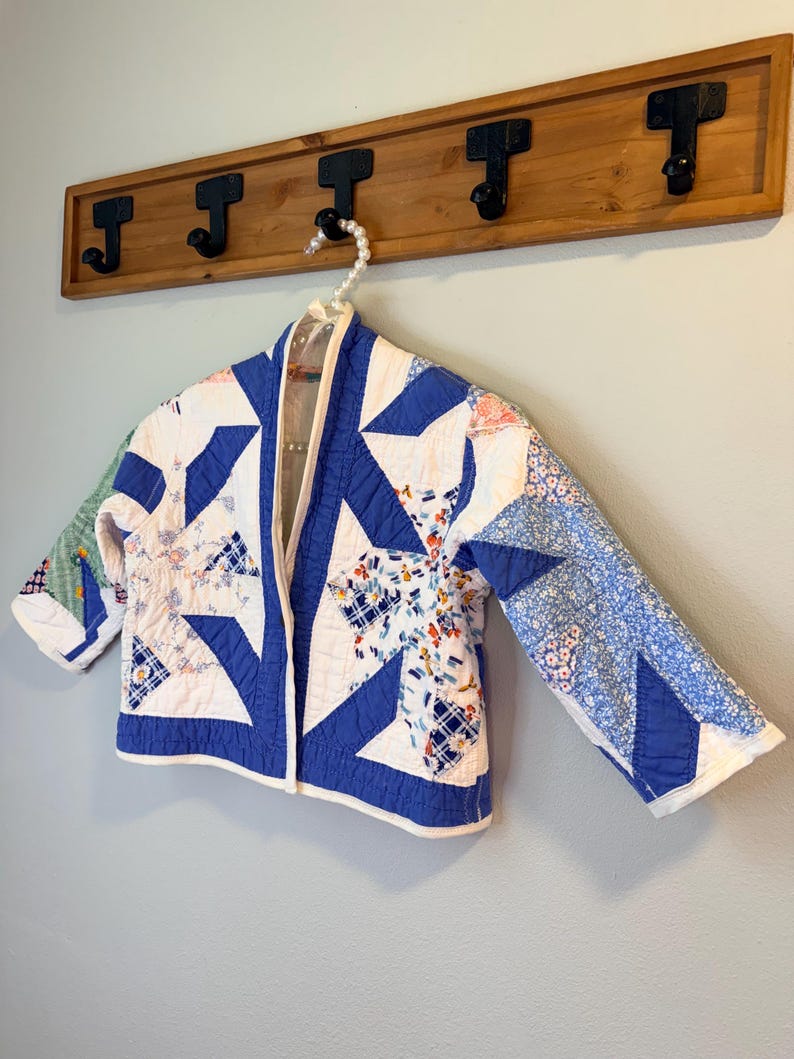 Handmade Repurposed Upcycled Vintage Quilt Fabric Pinwheel Patchwork ...