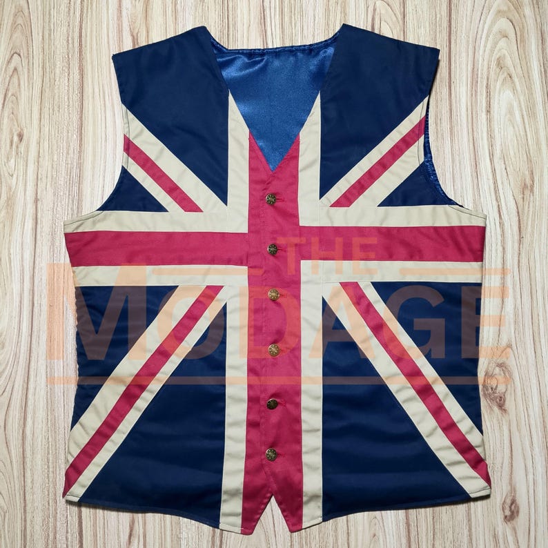 Union Jack Cotton Waistcoat – British Flag Vest, English Style - Etsy