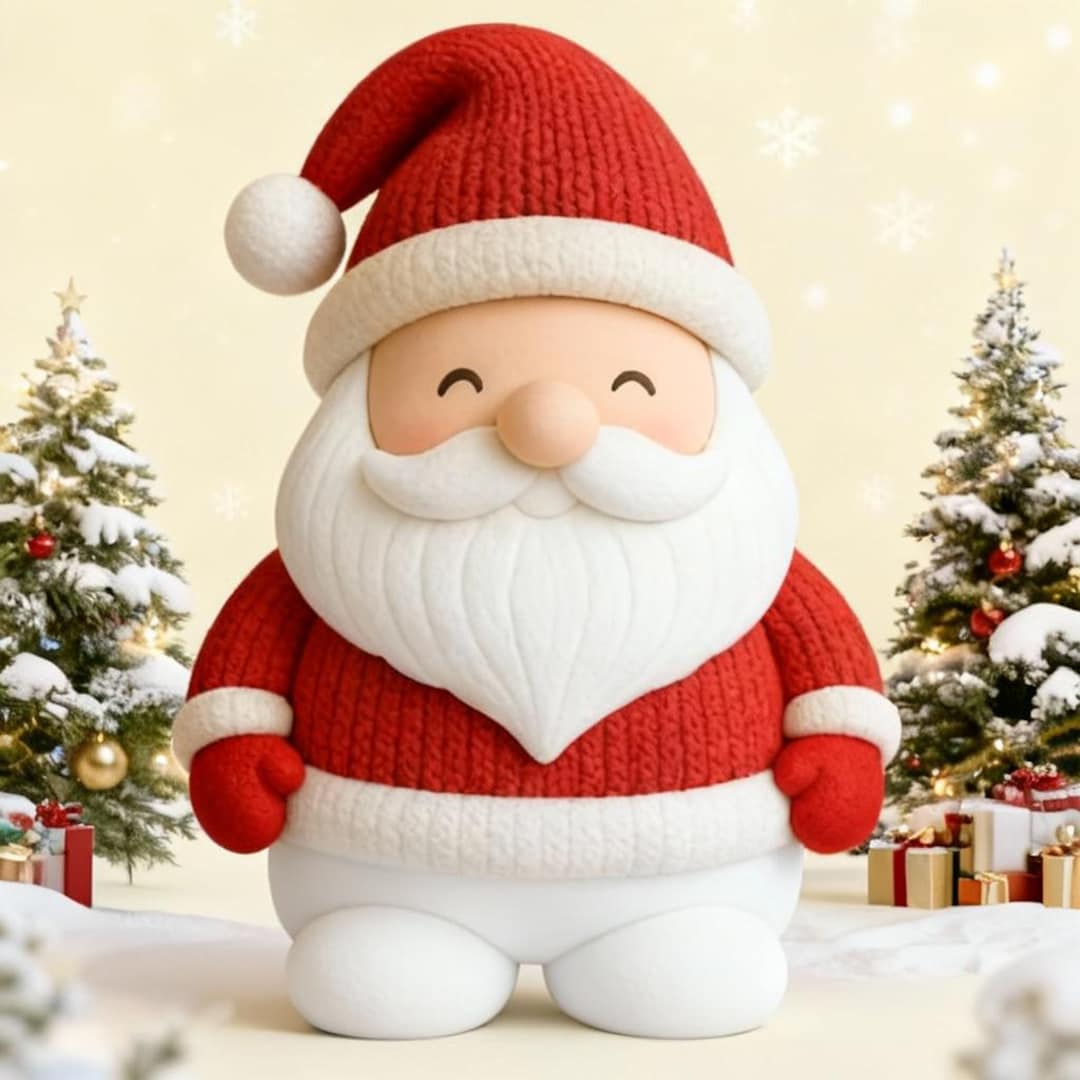 Santa Claus 3D Model STL Digital Download Christmas Decor - Etsy