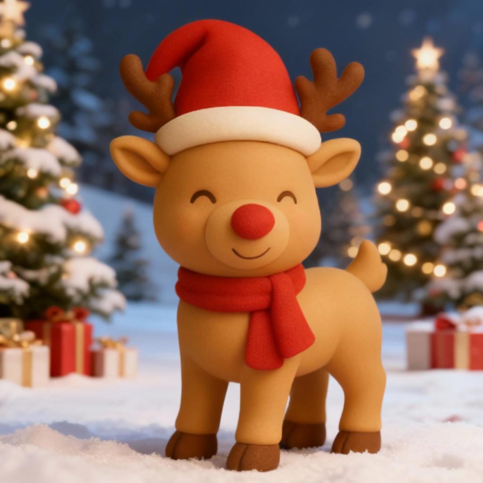 Christmas Reindeer STL | Santa Reindeer Model | Holiday Decor, Xmas ...