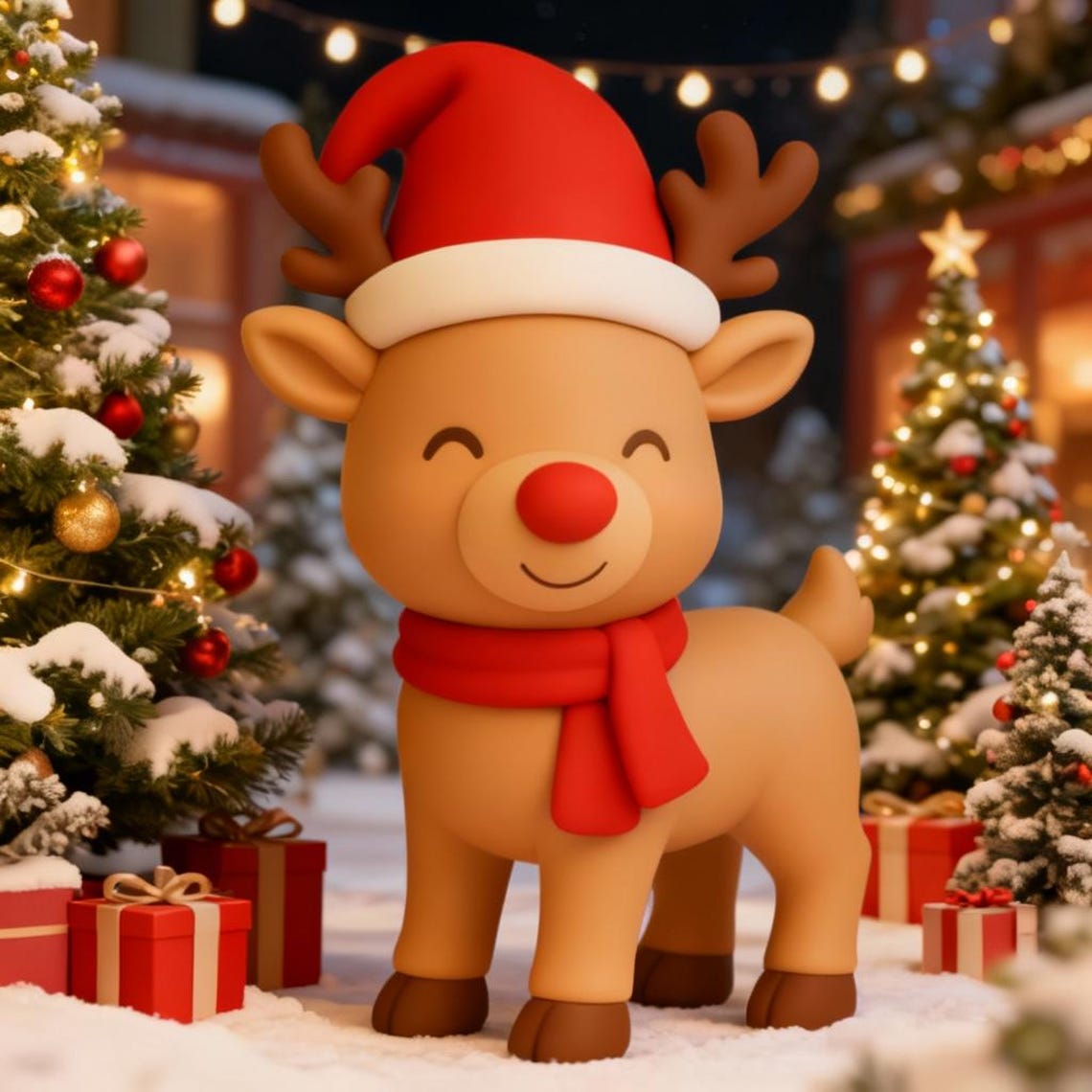 Christmas Reindeer STL | Santa Reindeer Model | Holiday Decor, Xmas ...