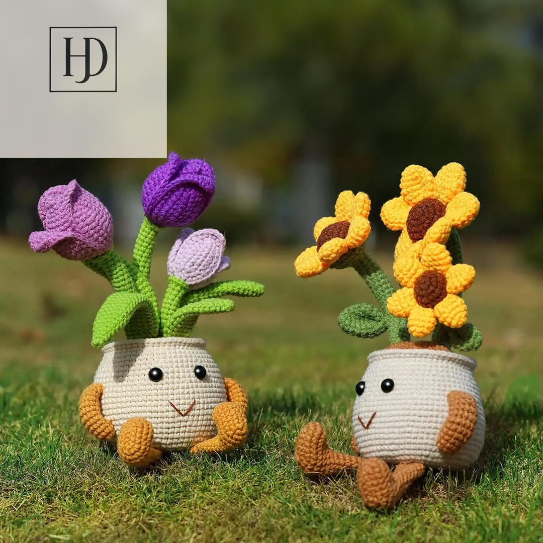 DIY Crochet Flower Pot Kit for Beginners– Mother's Day Idea – Home ...