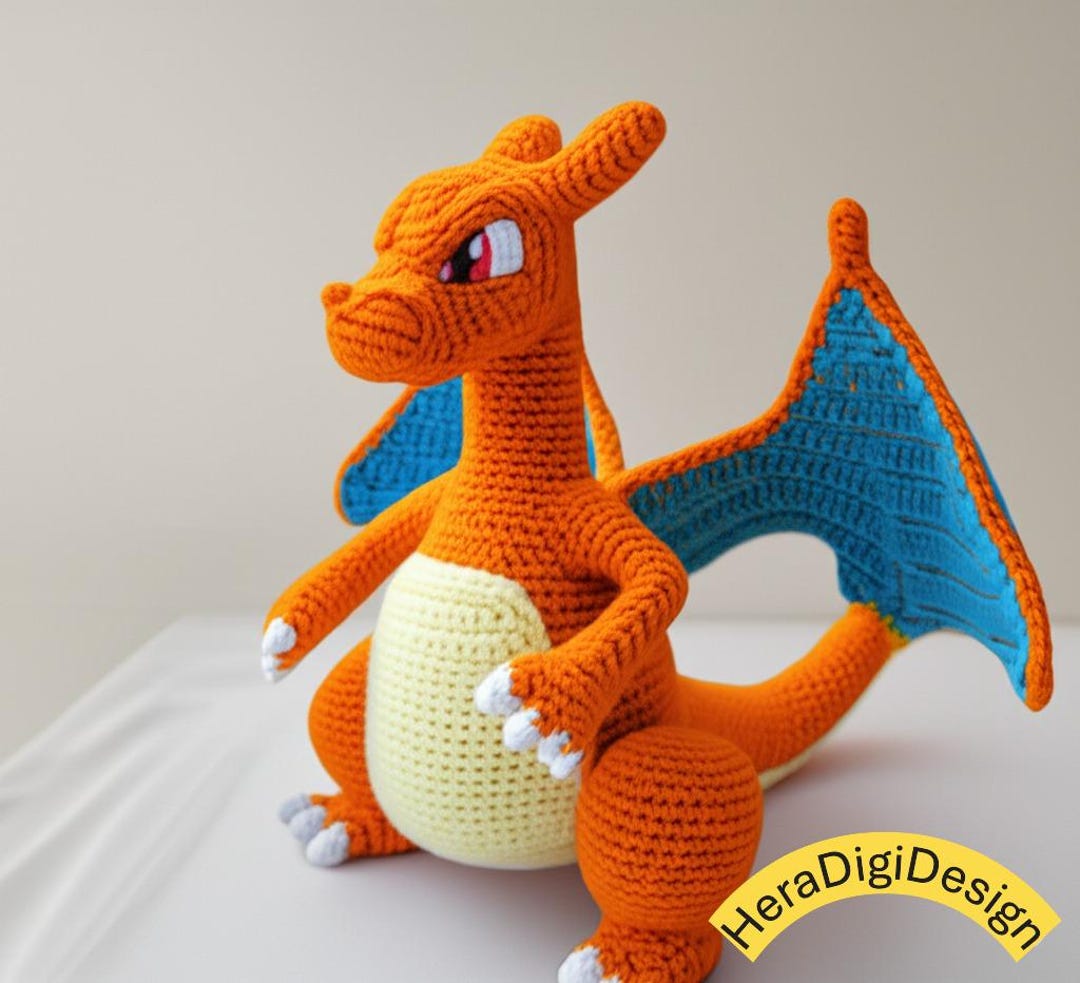 Charizard Amigurumi Crochet Pattern – Instant Download – Dragon Plush ...