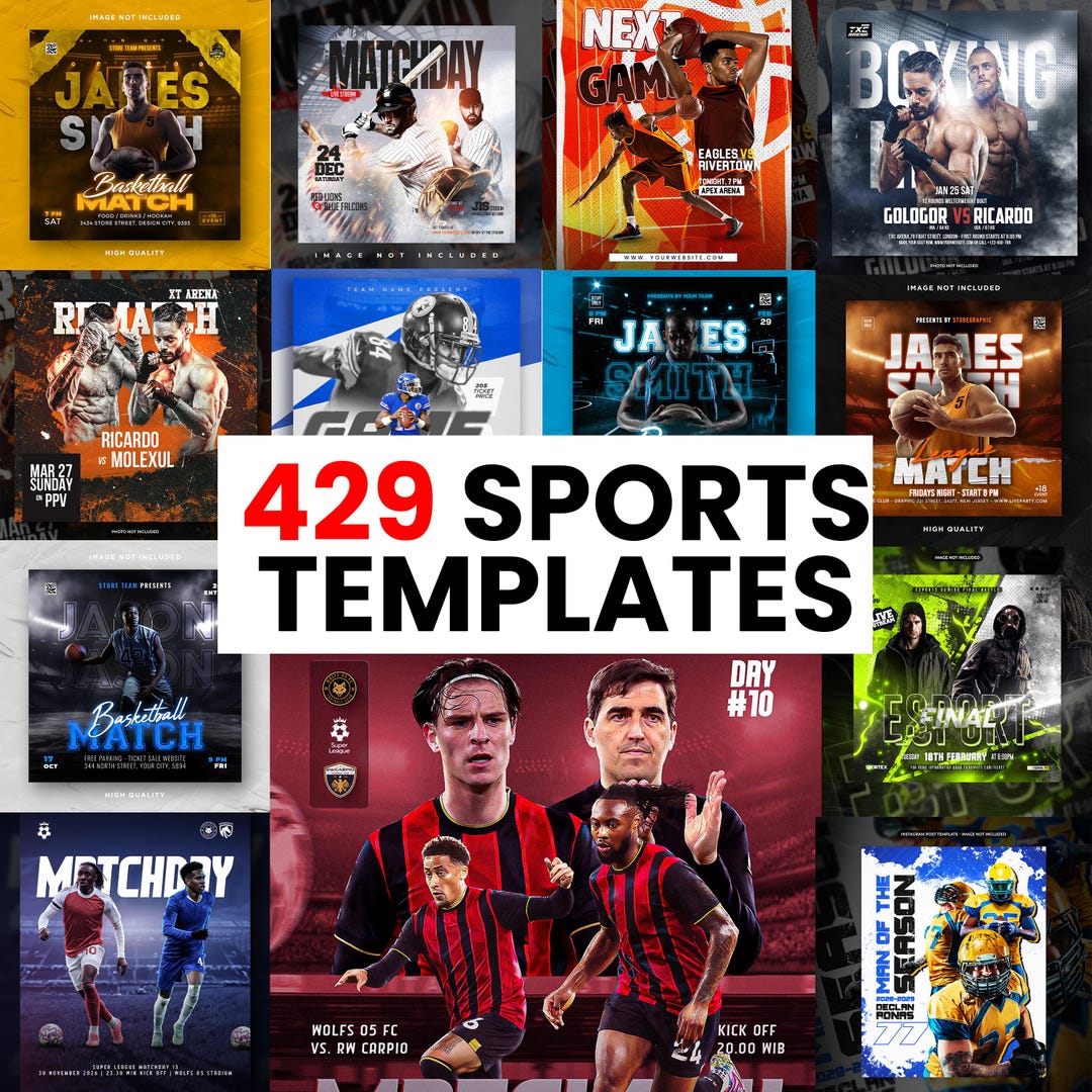 429 Sport Poster Template Photoshop PSD – Athlete Social Media Poster ...