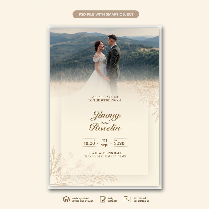 100 Editable Wedding Invitation Templates | Instant Download ...