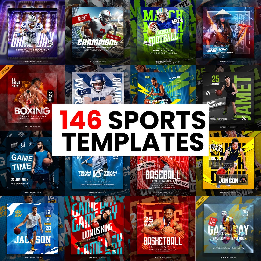 146 Sports Poster Template Social Media Facebook Instagram Premium ...