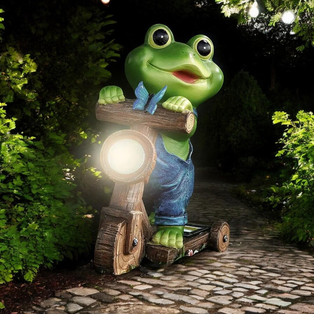 Solar Frog Garden Lights - Outdoor Solar Lamp, Led Night Light,dwarf ...