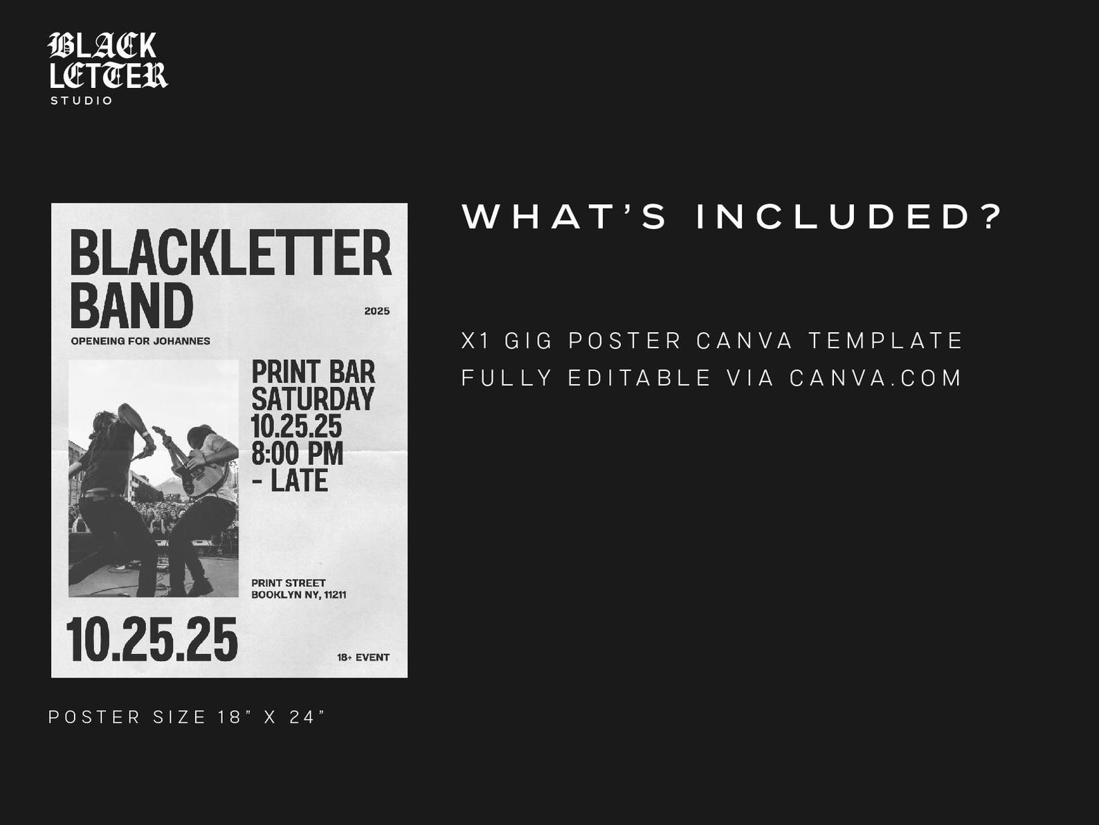 Editable Gig Poster, Music Venue Poster, Event Poster - Etsy