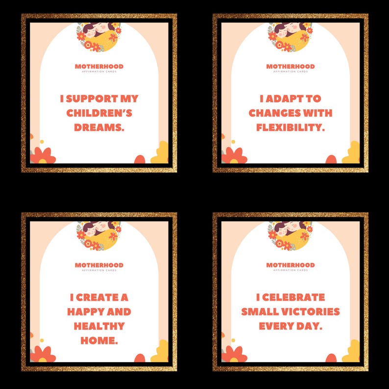 Motherhood Affirmation Cards – Instant Download | Printable Daily ...