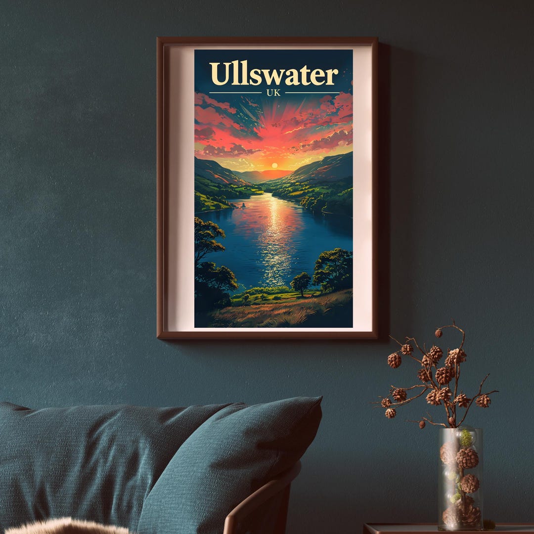 Ullswater Print, Lake District Wall Art, Lake District Home Decor, Lake ...