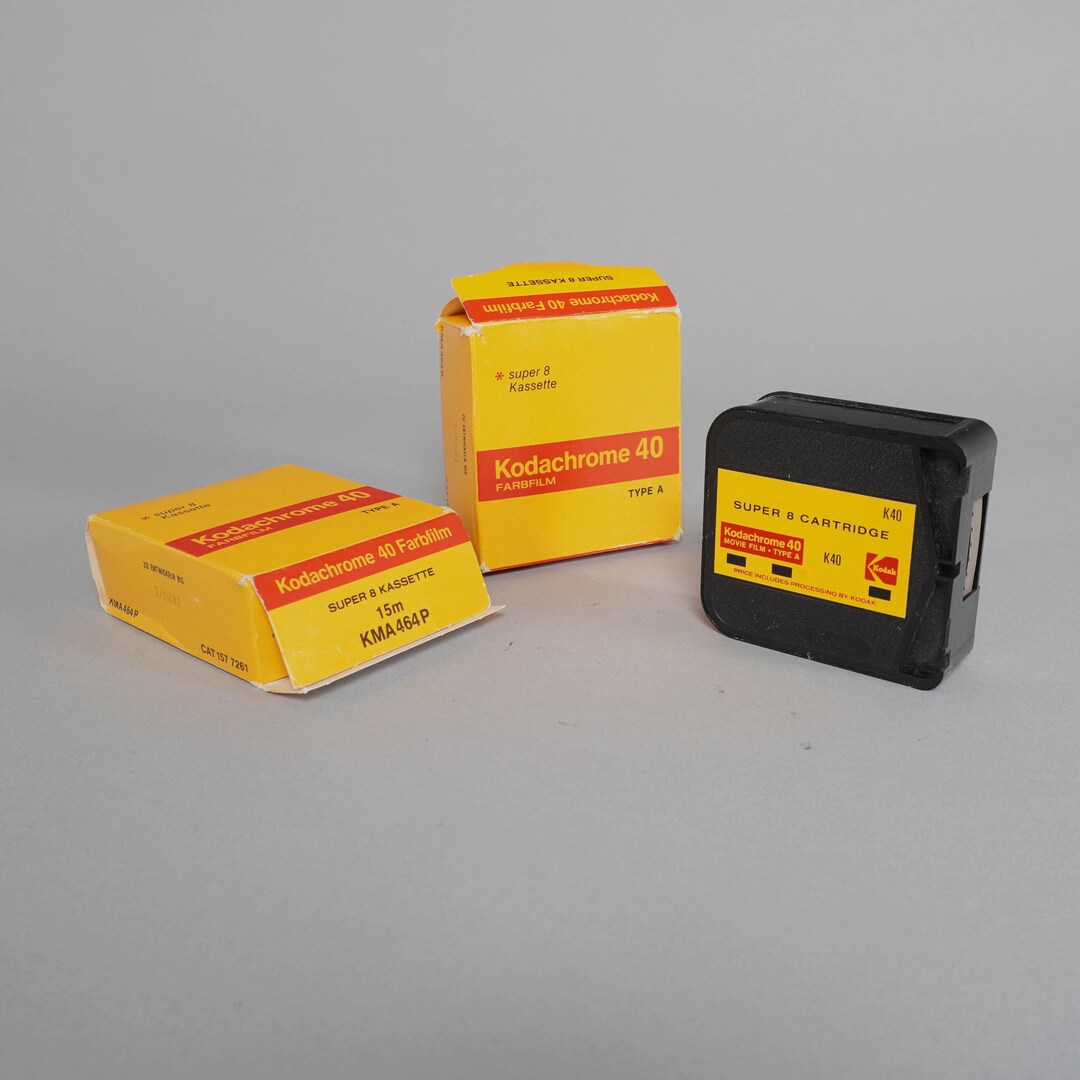 Set of 3 Vintage 1970s Kodak Kodachrome 40 Super 8 Cassette, 2 Sealed ...