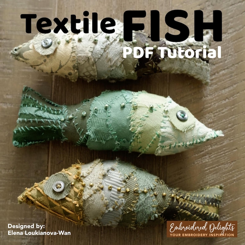 Textile FISH Tutorial PDF Fabric Project Home Decor Sewing Pattern - Etsy
