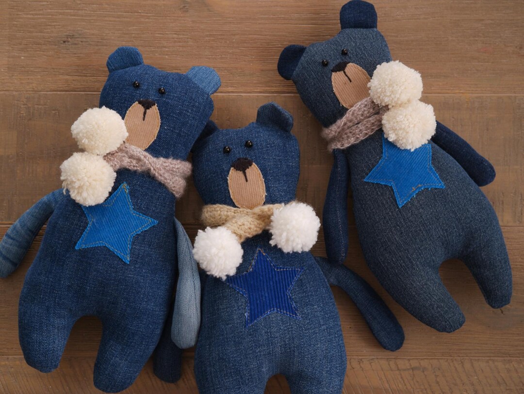 Jean Teddy Bear Soft Doll - Etsy