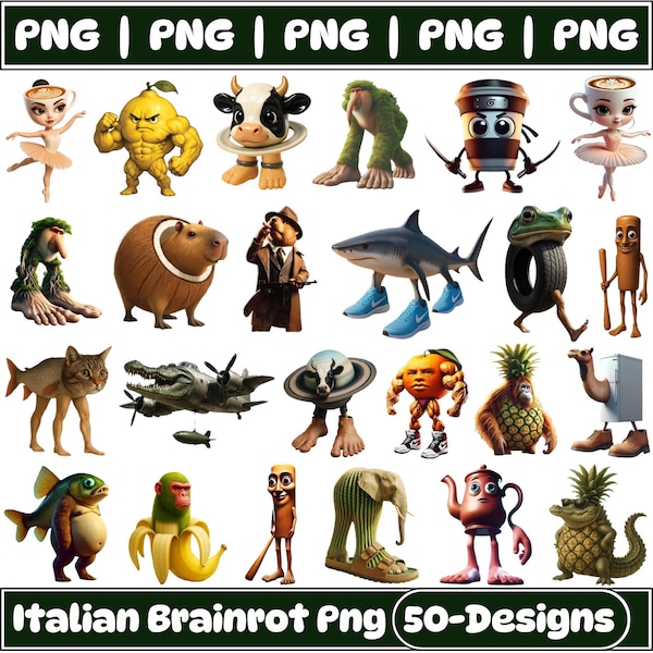 Brainrot personajes png - Etsy España