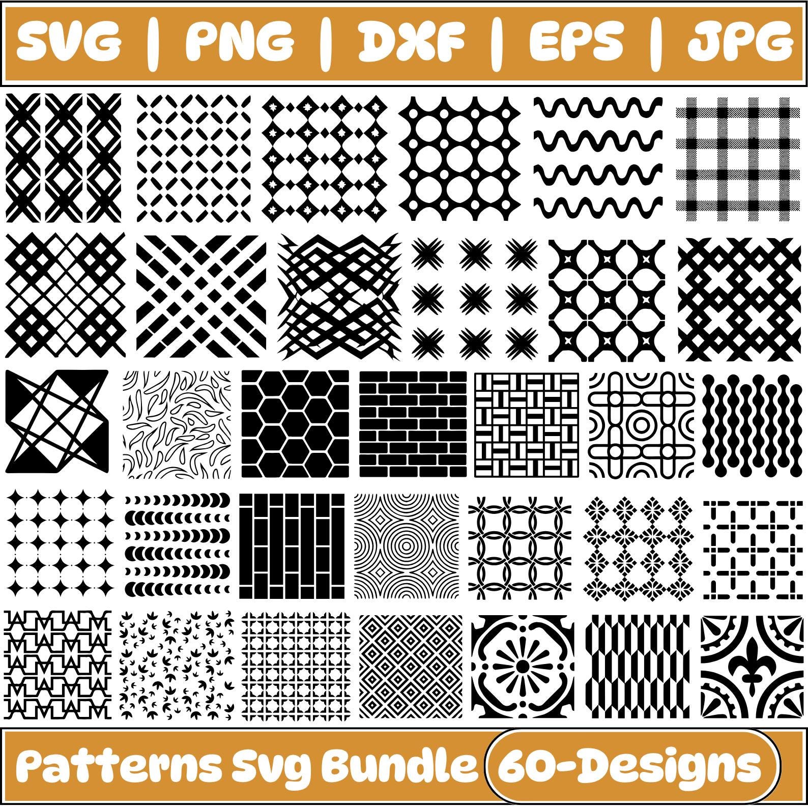 Patterns Svg Bundle, Floral Pattern Svg, Lines Pattern Svg, Seamless ...