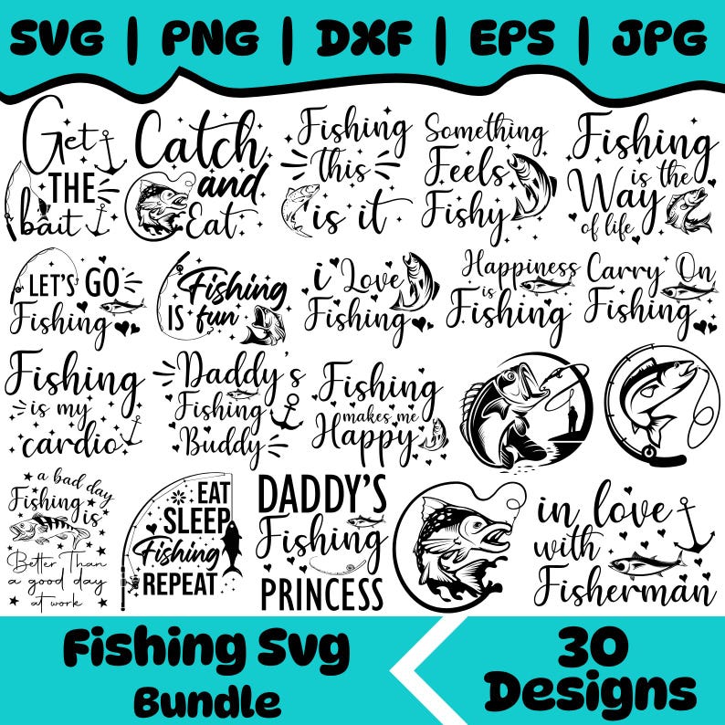 Fishing Svg Bundle, Fishing Decal Svg, Fishing Cut File Cricut, Fishing ...