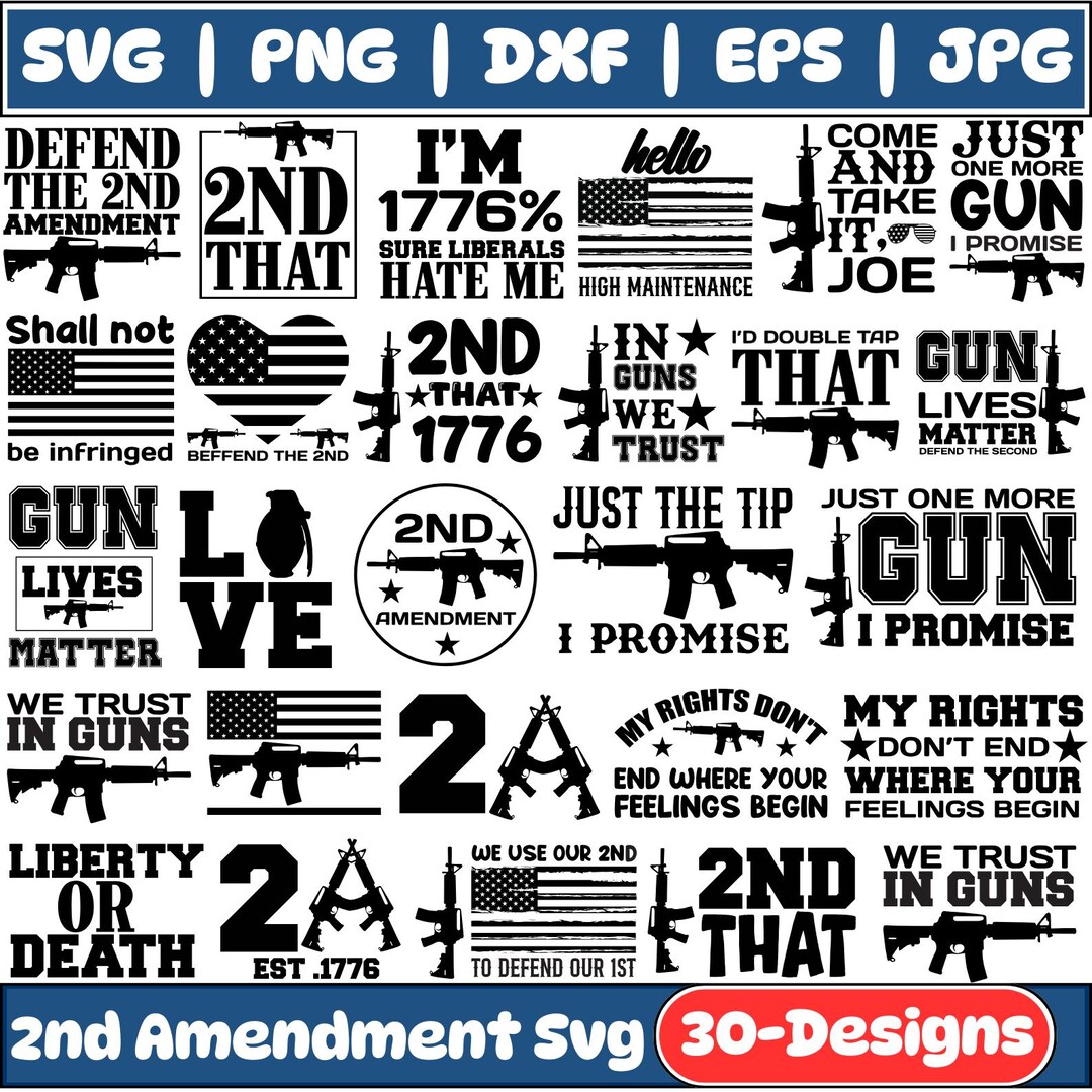 2nd Amendment Svg Bundle, American Flag Svg, 2nd Amendment T-shirt Svg ...