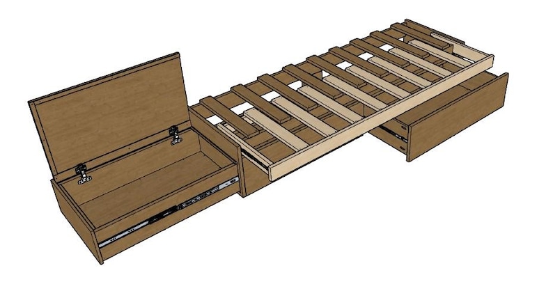 Camper Van Convertible Bed Bench Plans - 21"wx72"lx13"h - Etsy