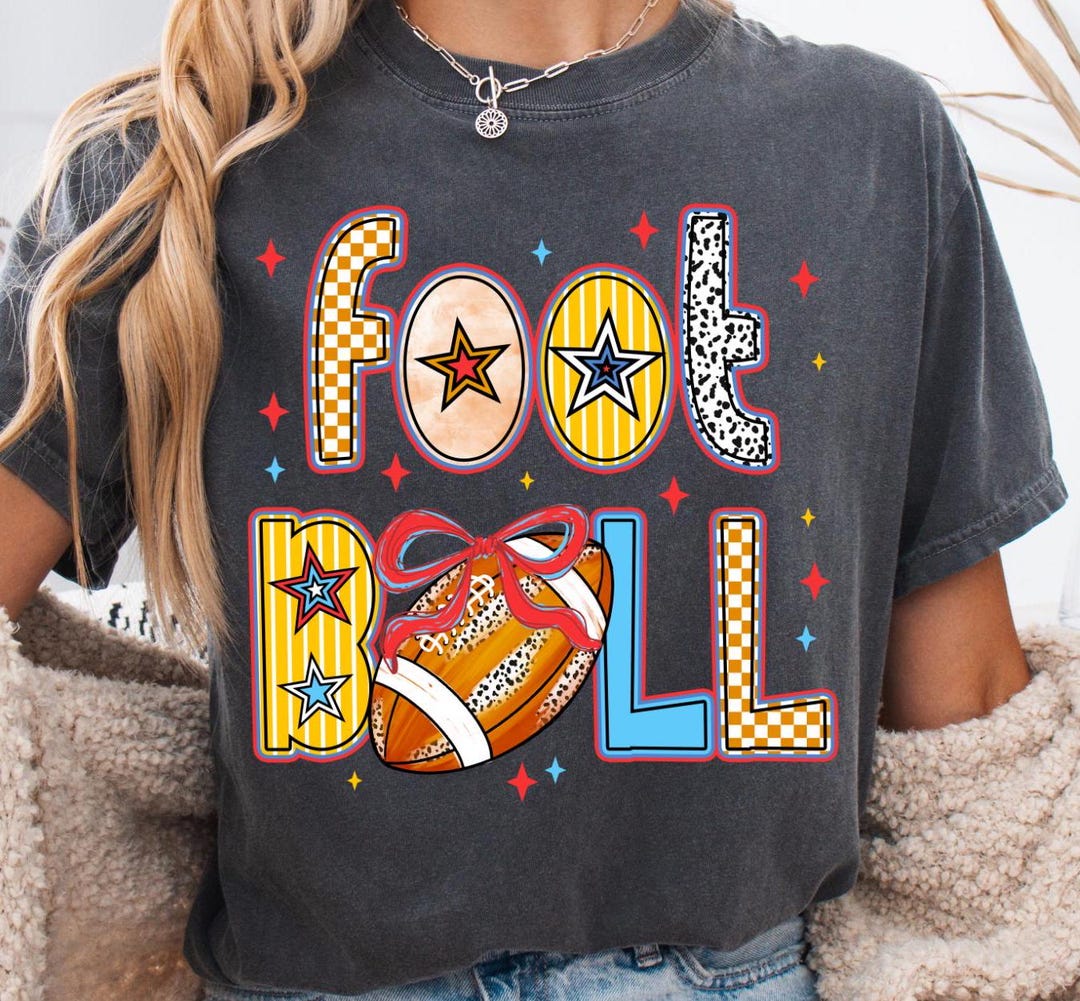 Football PNG, Cute Football Sublimation, Girly Football Clipart, Game ...