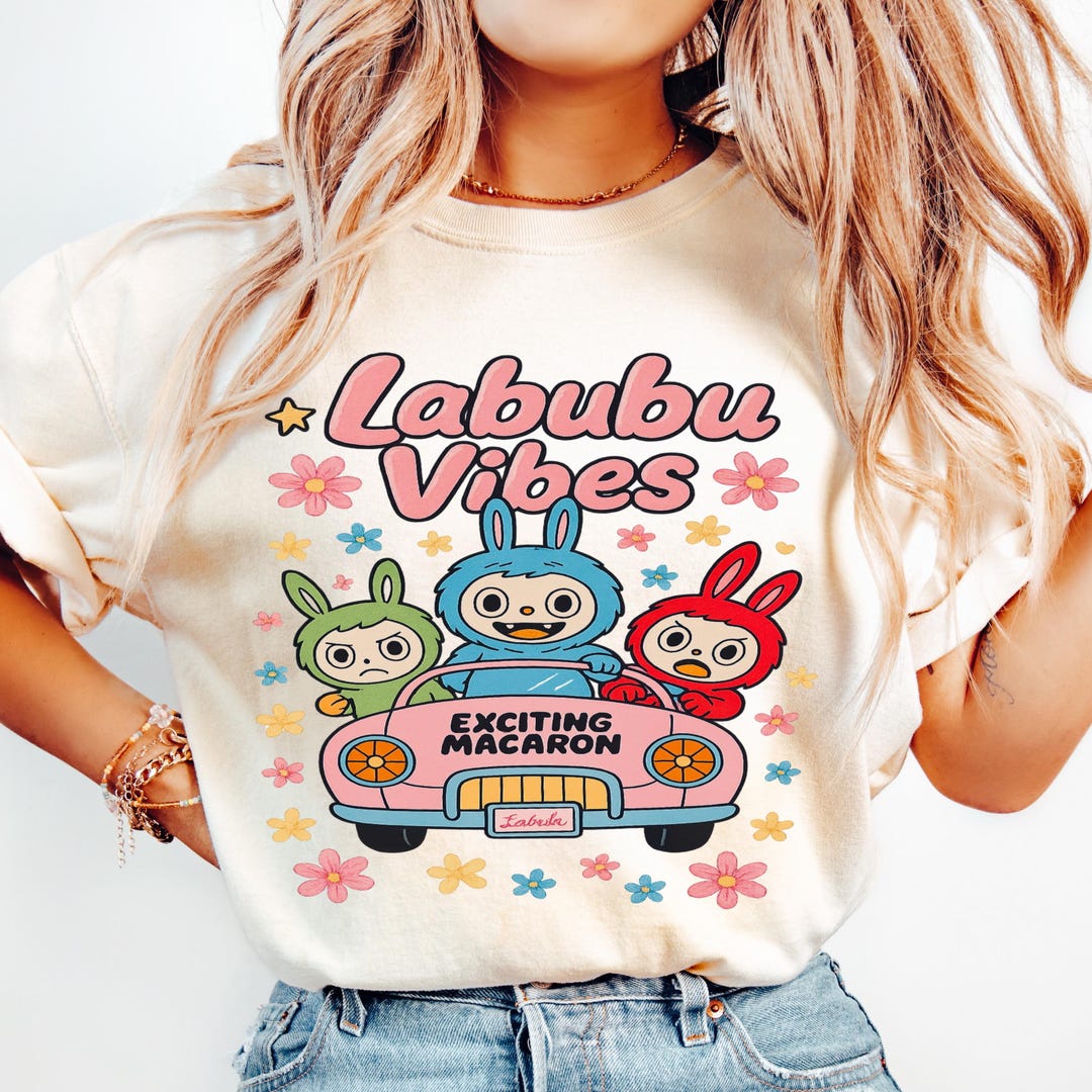 Labubu Vibes PNG, Flowers Labubu Design, Kawaii Bunny Monster Clipart ...